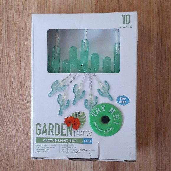 TRUE LIGHT | Holiday | Nwt Garden Party Cactus String Christmas Lights ...
